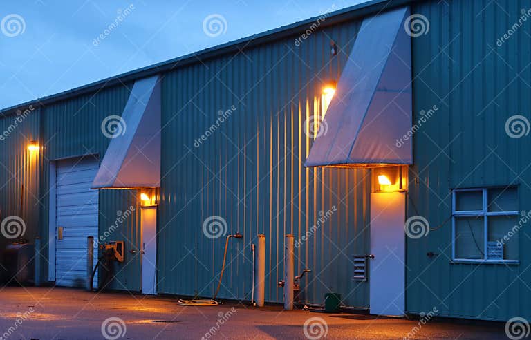 Security Lighting for Warehouse Stock Image - Image of spot, business ...