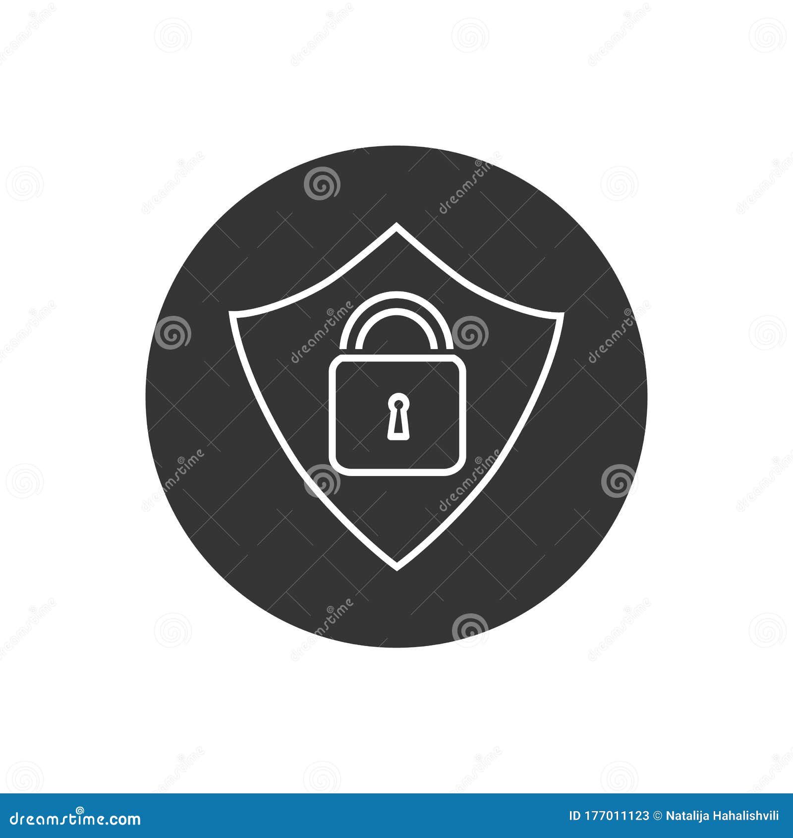 Security Line Icon Vector. Protect Security Symbol Stock Vector ...