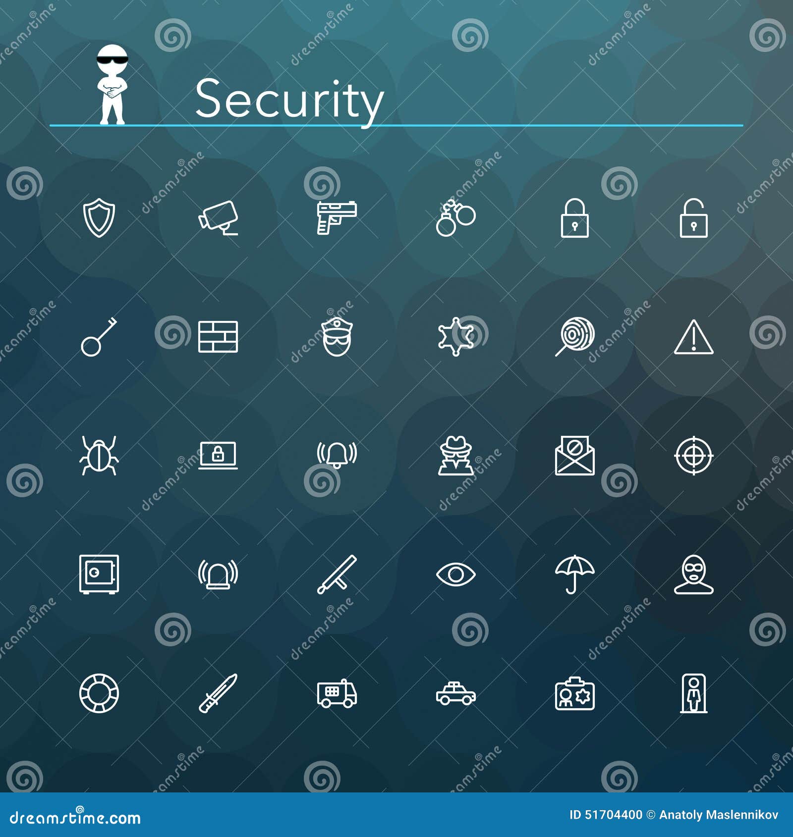 Security Line Icons stock vector. Illustration of safe - 51704400