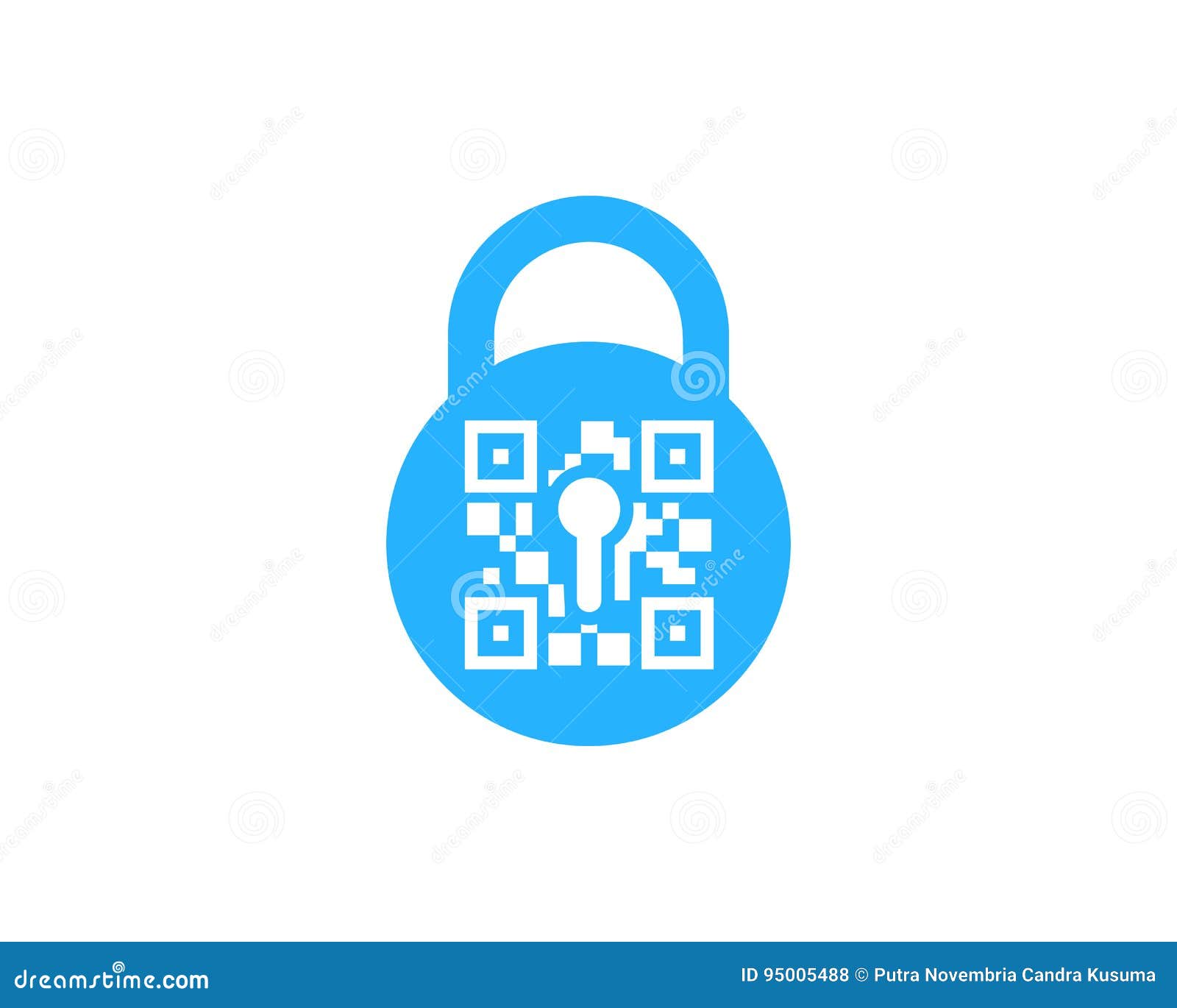 Security Lock Barcode Icon Logo Design Element Stock Vector ...