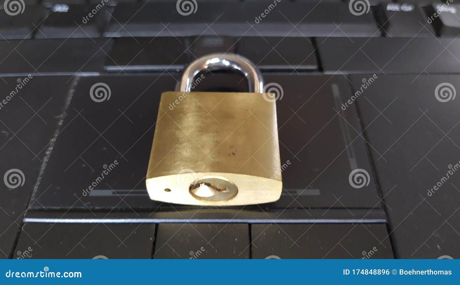 Security Lock on Black Computer Keyboard Stock Photo - Image of concept ...