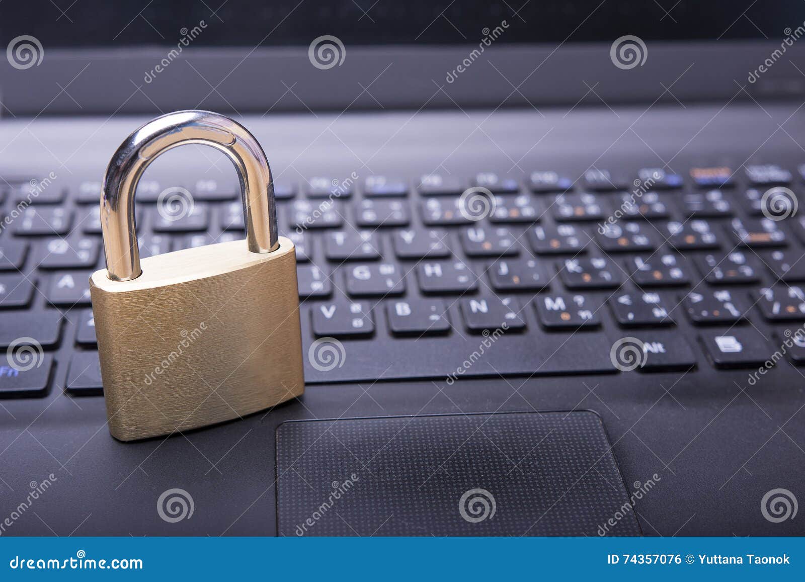 Security Lock on Computer - Computer Security Concept - Selective Focus ...