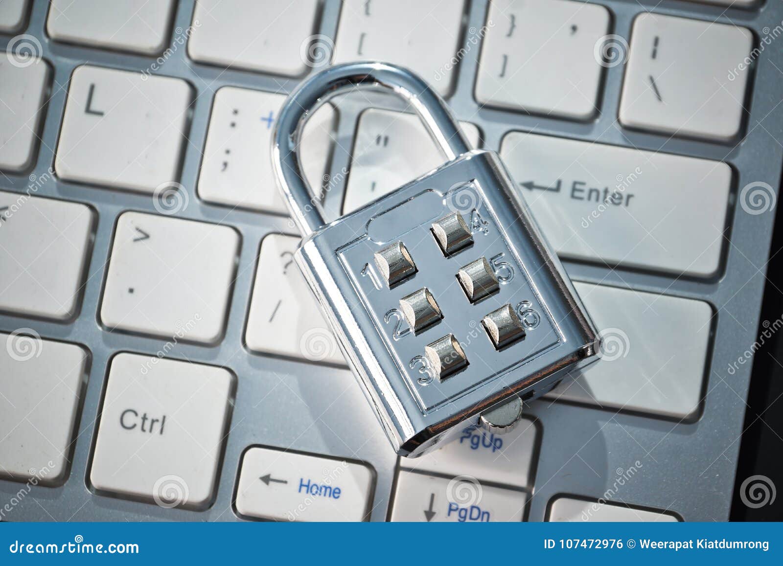 Security Lock on Computer Keyboard Stock Photo - Image of express ...