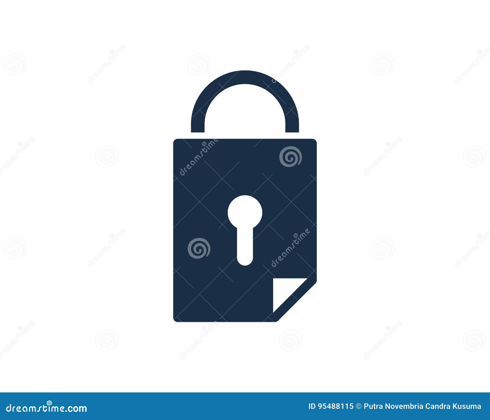 Security Lock Document Icon Logo Design Element Stock Vector ...