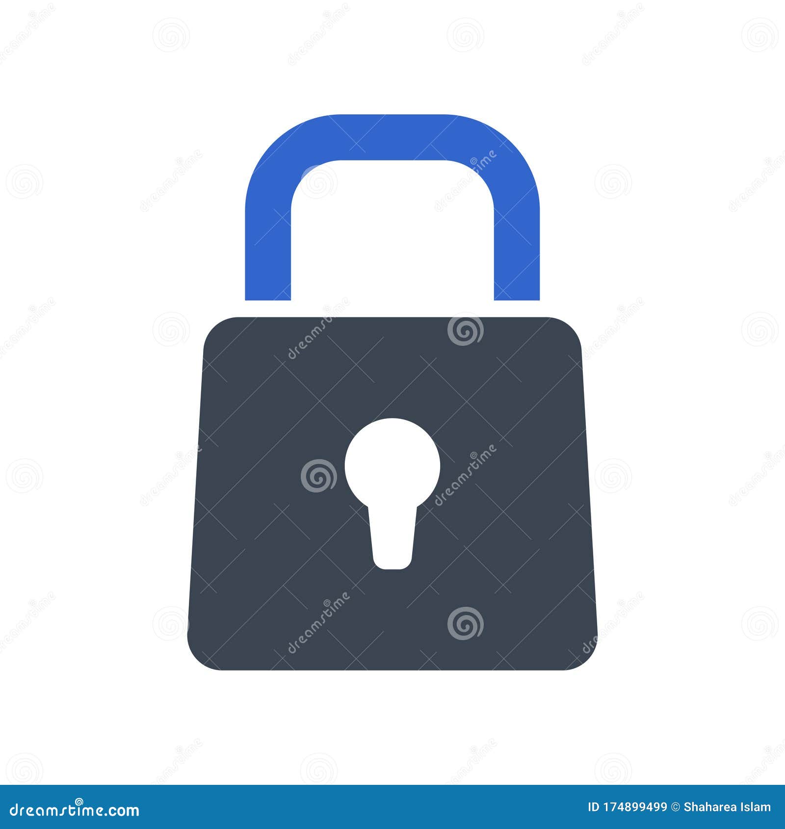Security lock icon stock vector. Illustration of simple - 174899499