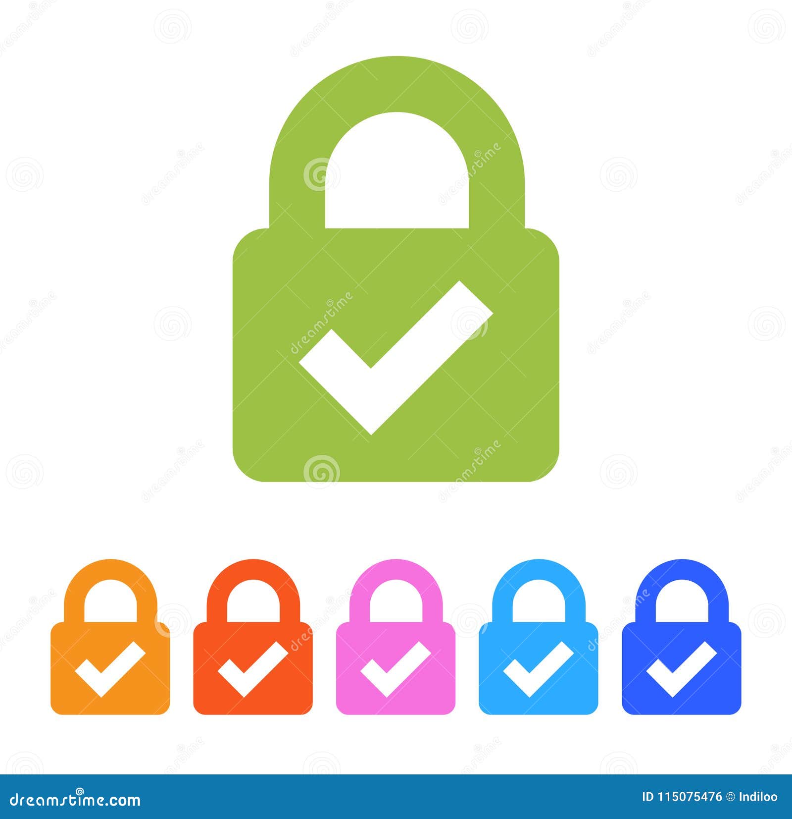 Security Lock Icons stock illustration. Illustration of mark - 115075476