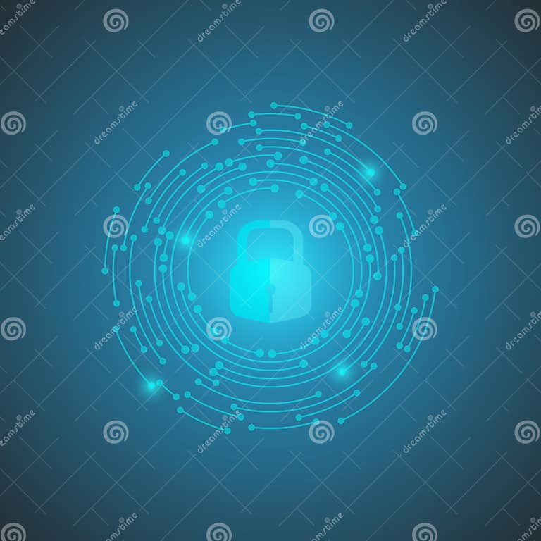Security Lock Key Technology Abstract Background, Blue Background ...