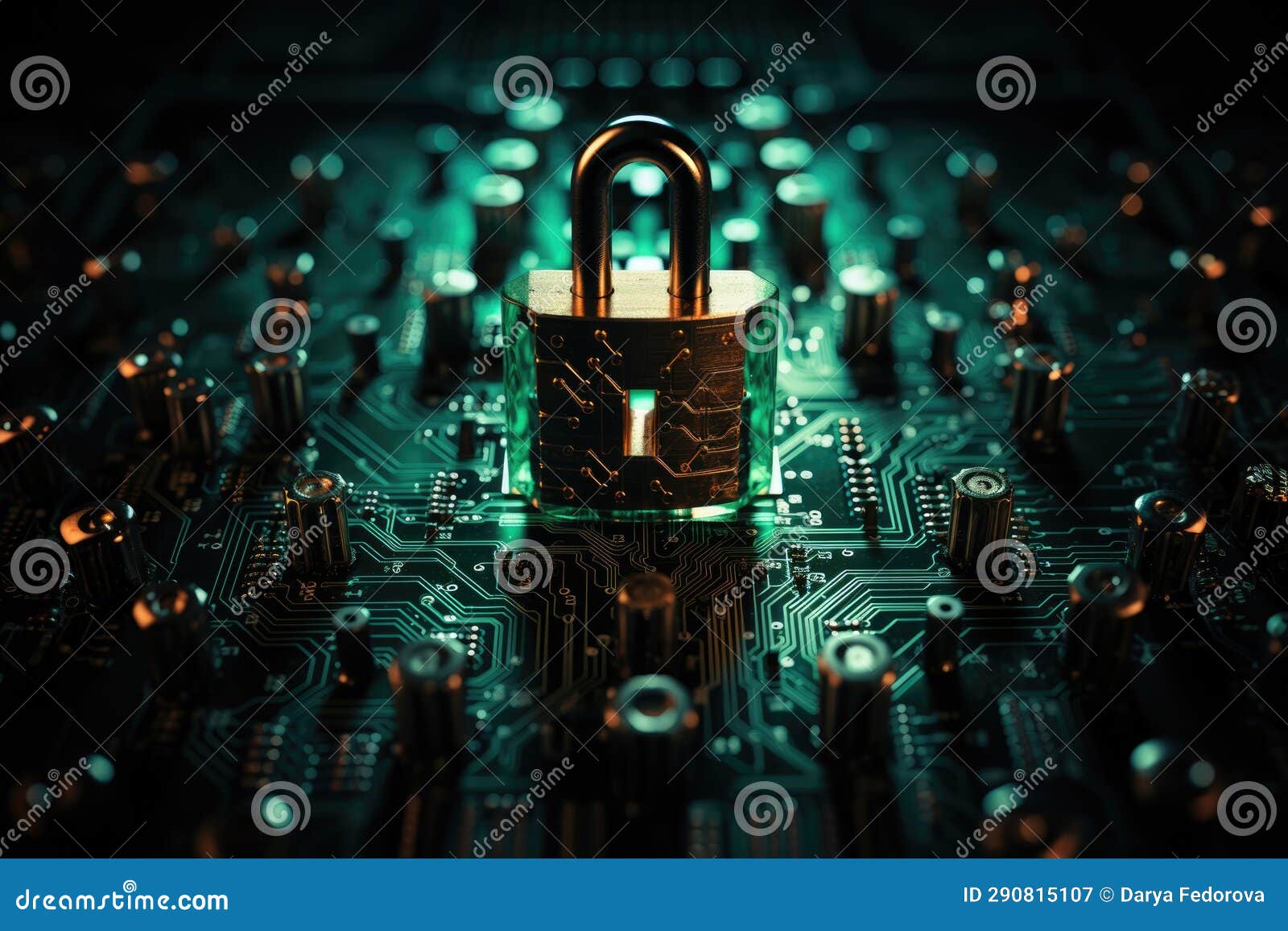 Security Lock Symbol on Computer Board. Computer Security Stock Image ...