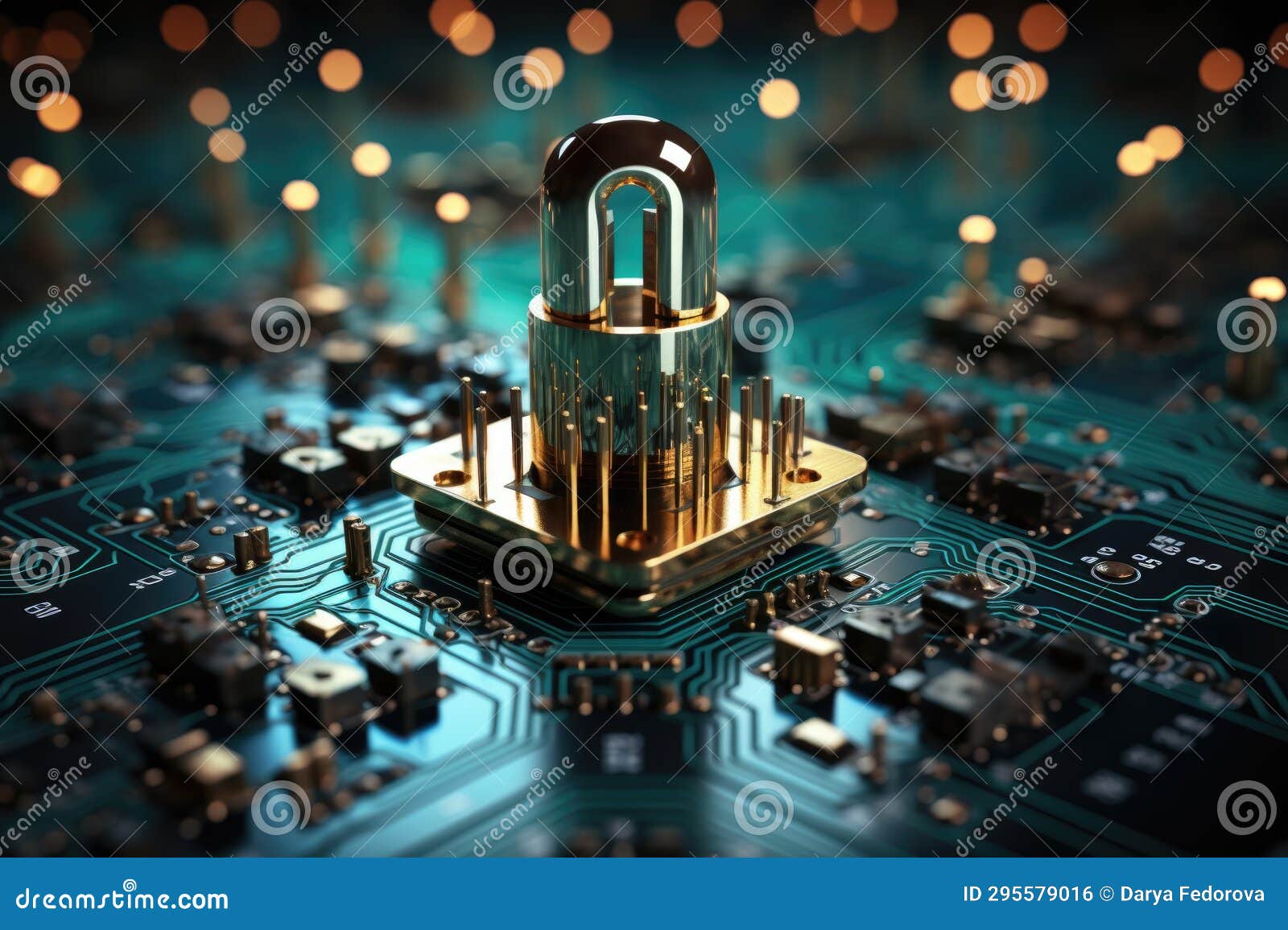 Security Lock Symbol on Computer Board. Computer Security Stock Photo ...
