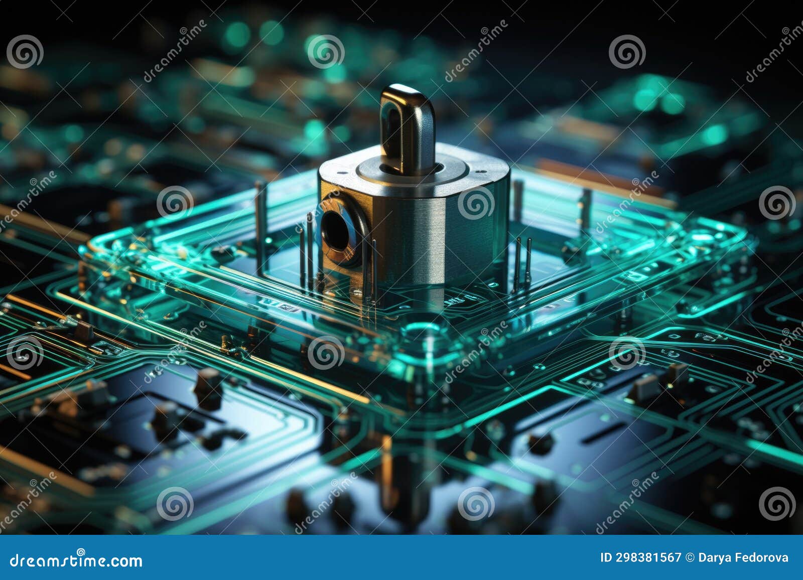 Security Lock Symbol on Computer Board. Computer Security Stock Image ...