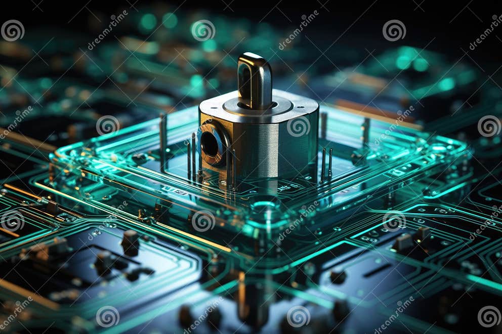Security Lock Symbol on Computer Board. Computer Security Stock Image ...