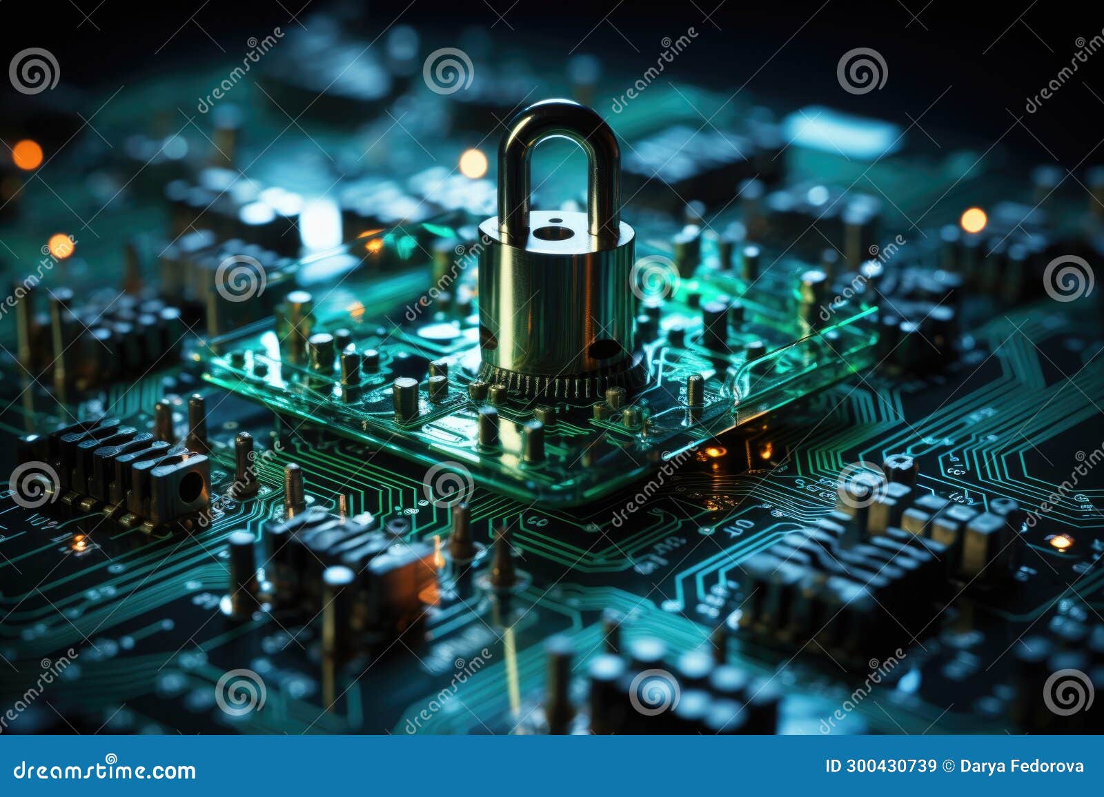 Security Lock Symbol on Computer Board. Computer Security Stock Image ...