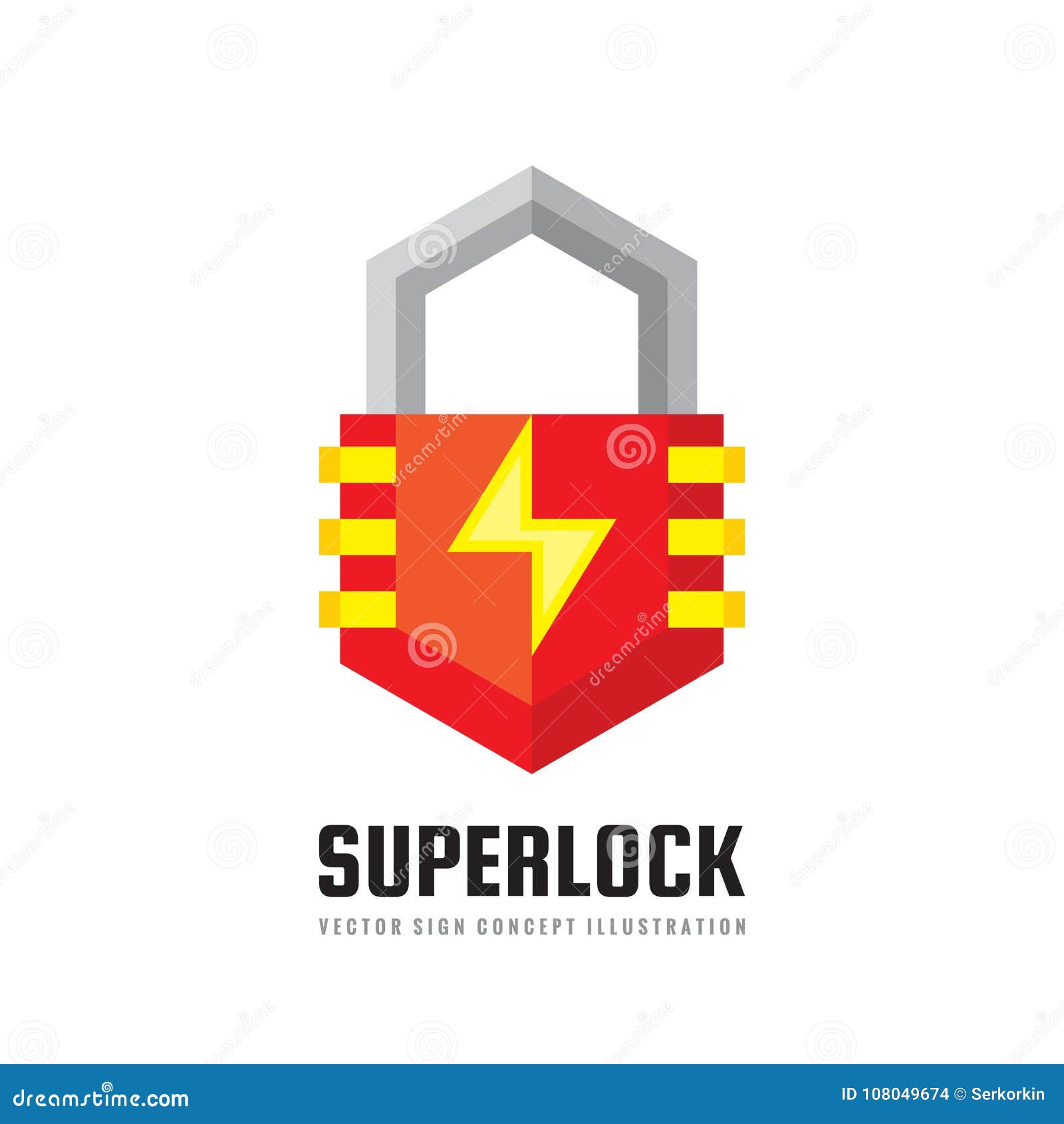 Security Lock - Vector Logo Template Concept Illustration. Protection ...