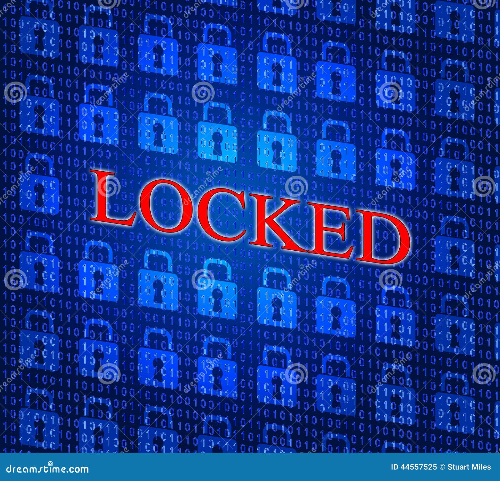 Security Locked Shows Privacy Secure and Private Stock Illustration ...