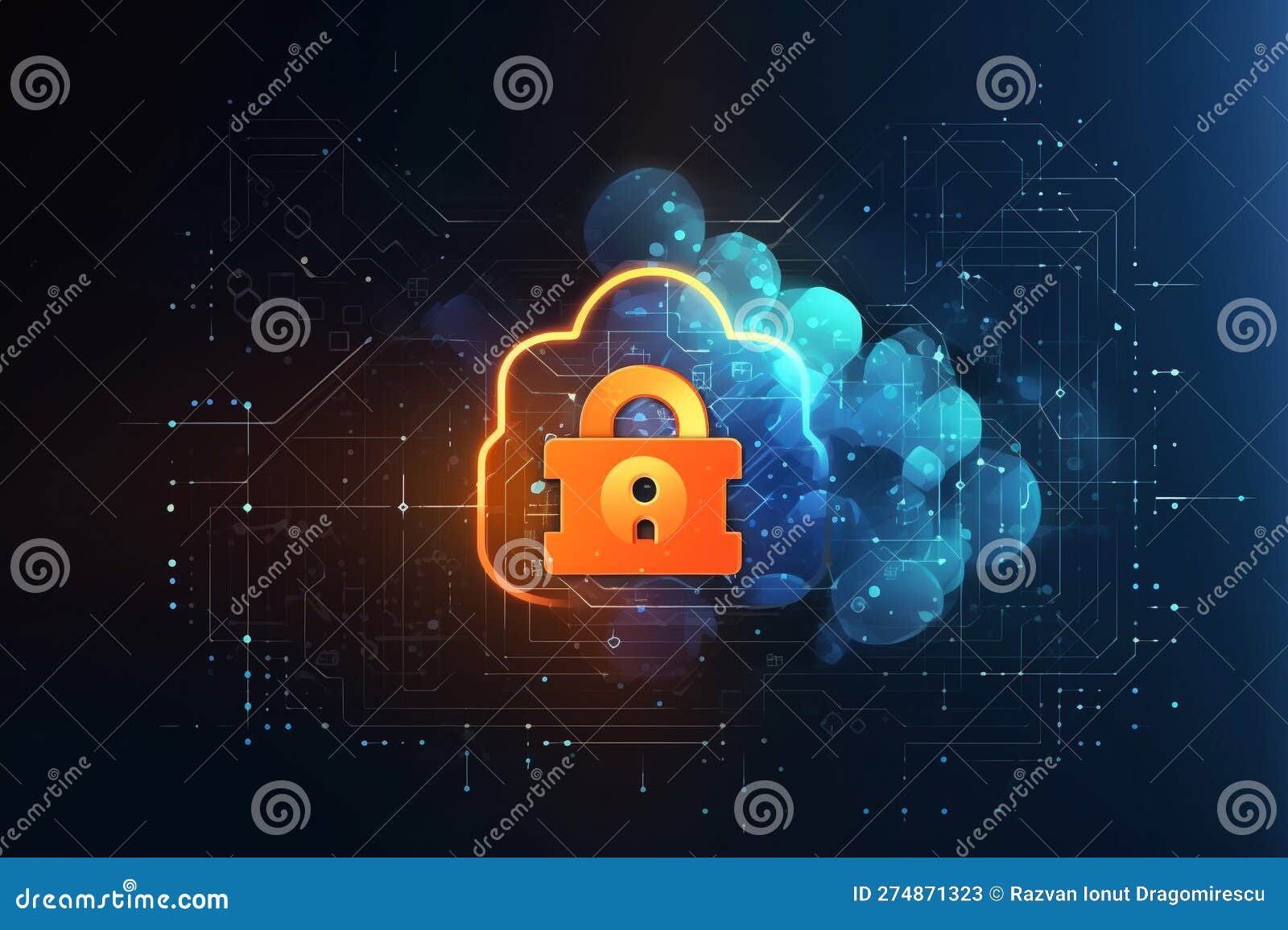 Security Locker Background Design Featuring Orange and Blue Colors in a ...