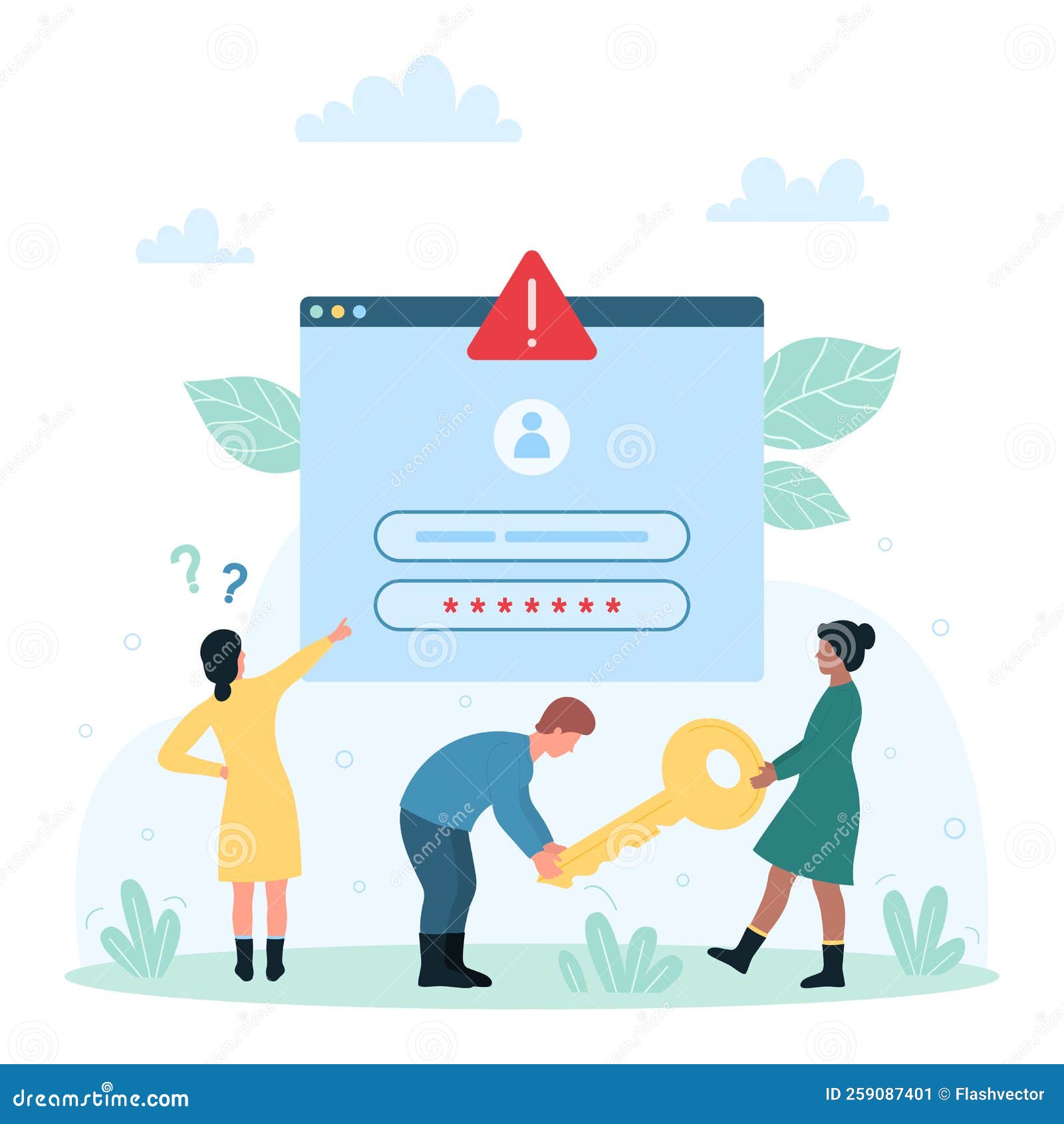 Authorization Verification Banners Set Vector Illustration ...