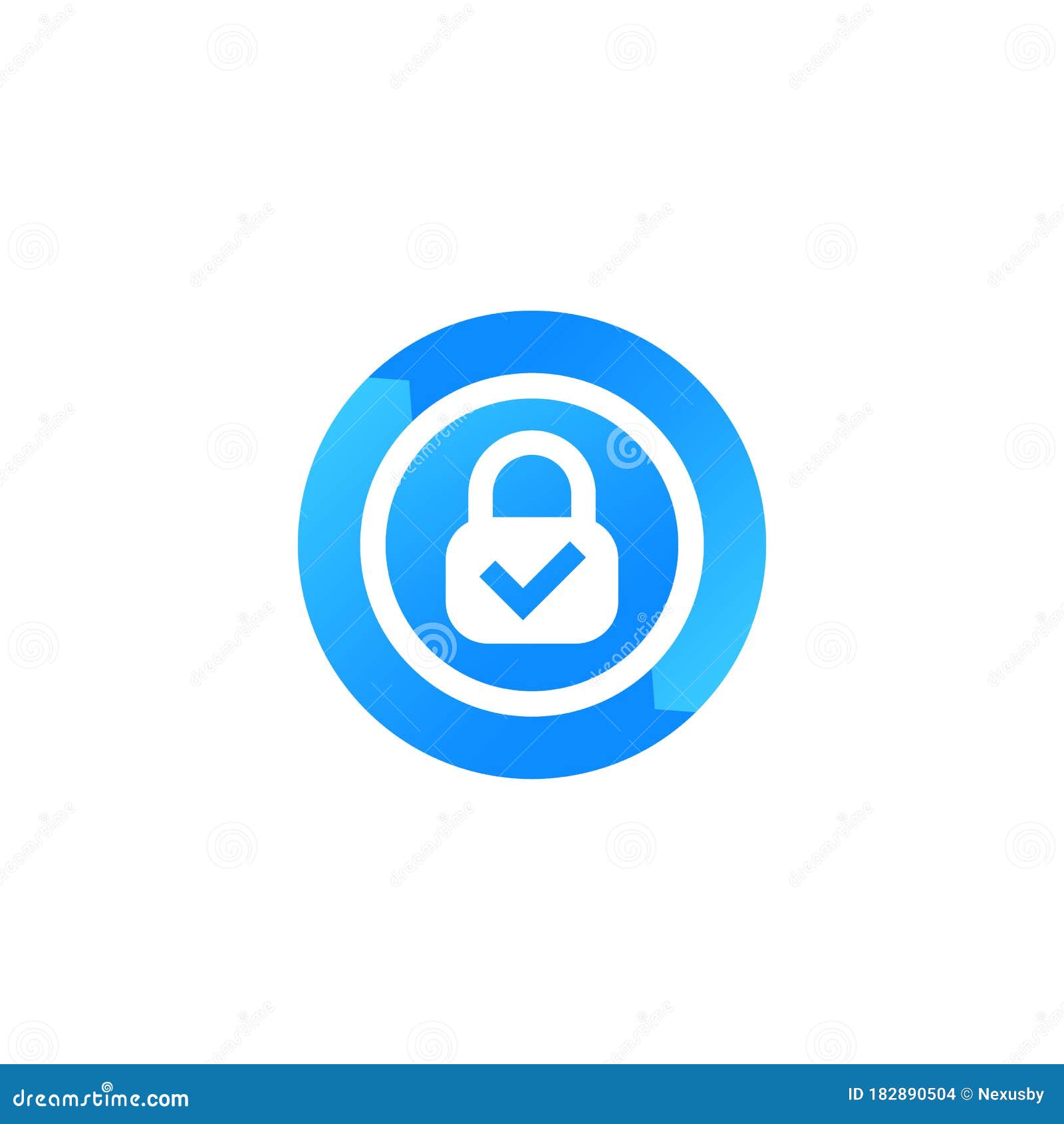 Security Logo with Lock and Arrows Stock Illustration - Illustration of ...