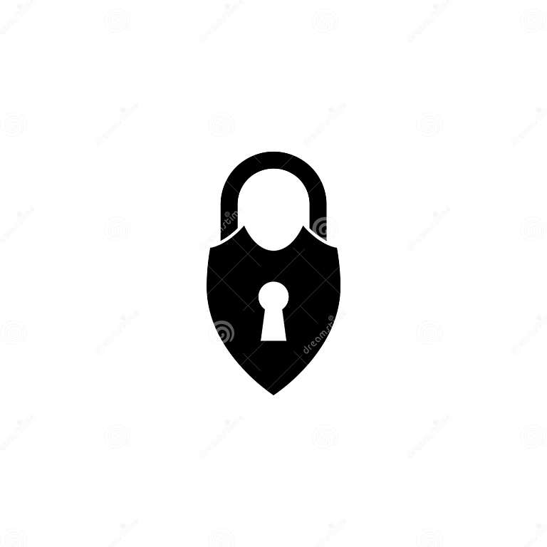 Security Logo. Shield Security with Lock Symbol Icon Isolated on White ...