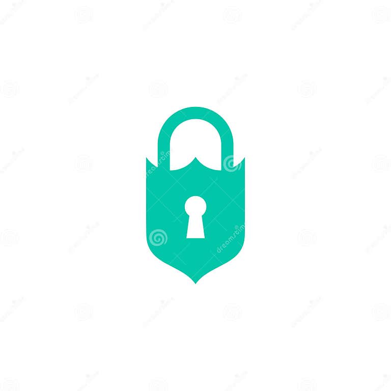 Security Logo. Shield Security with Lock Symbol Icon Isolated on White ...