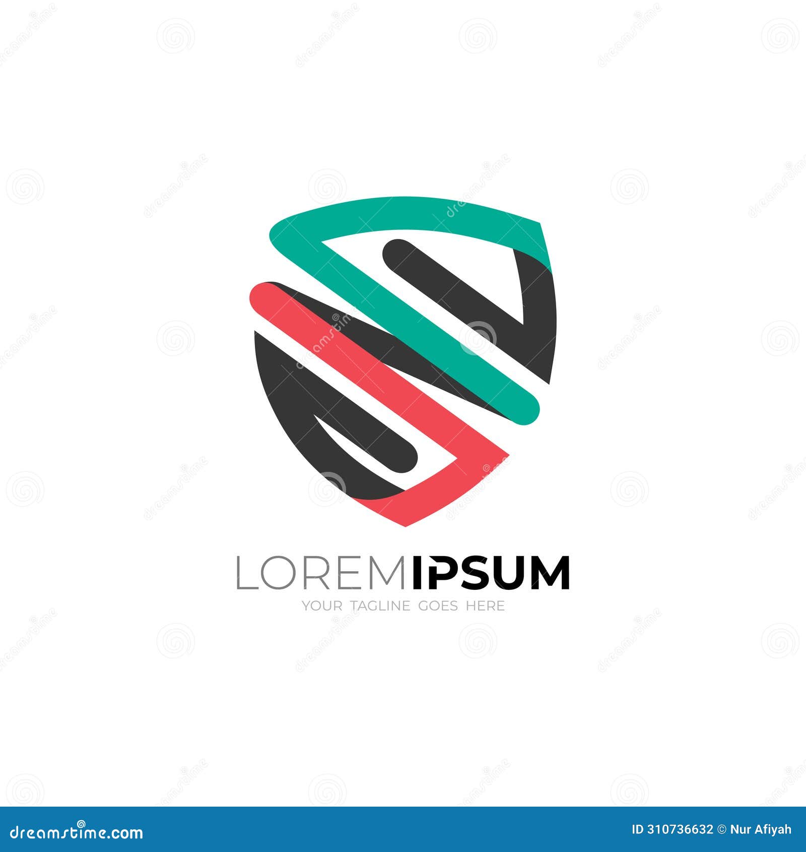 Security Logo with Simple Line Design, Shield Logos Stock Vector ...