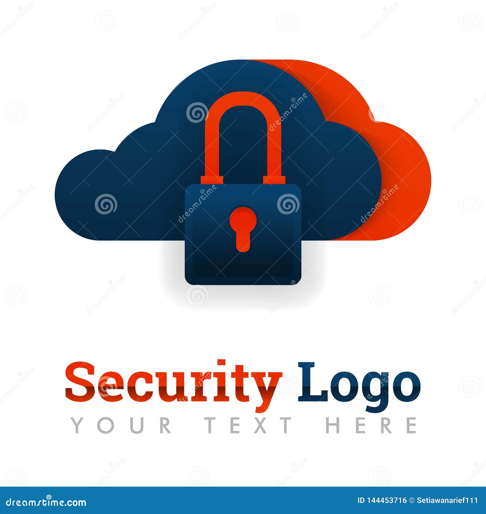 Security Logo Template for Cloud Storage, Secure Storage, Database ...
