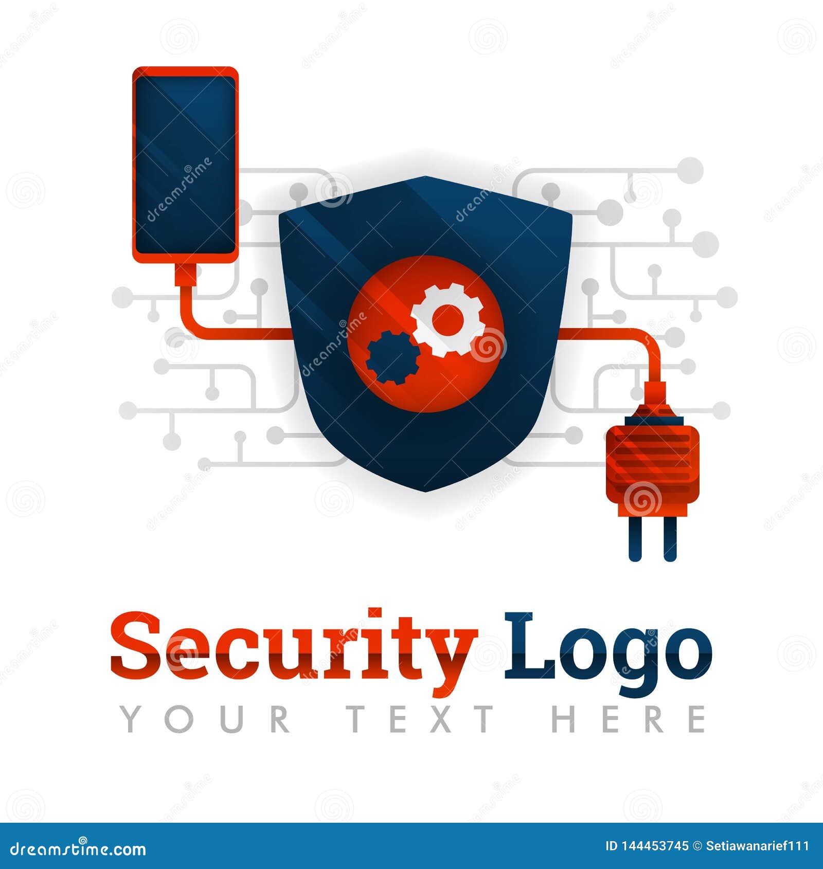 Security Logo Template for Communication, Electronics, Smartphone ...