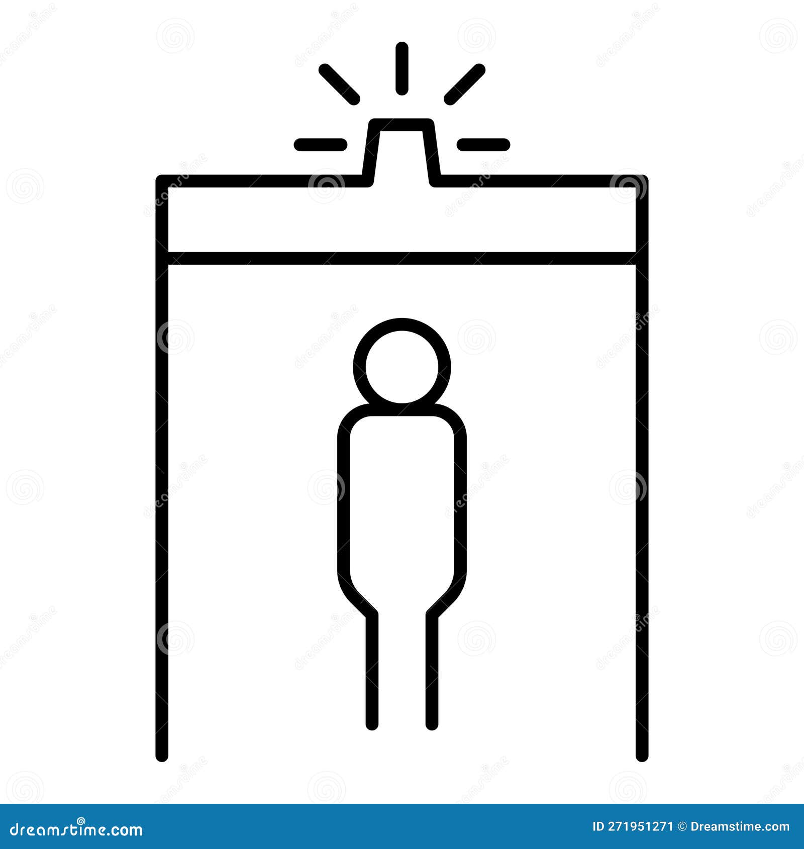 Security machine line icon stock vector. Illustration of scanner ...