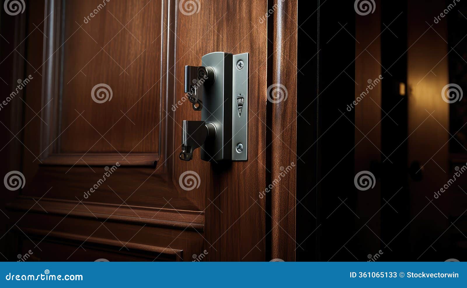 Security Magnetic Door Lock Stock Illustration - Illustration of ...