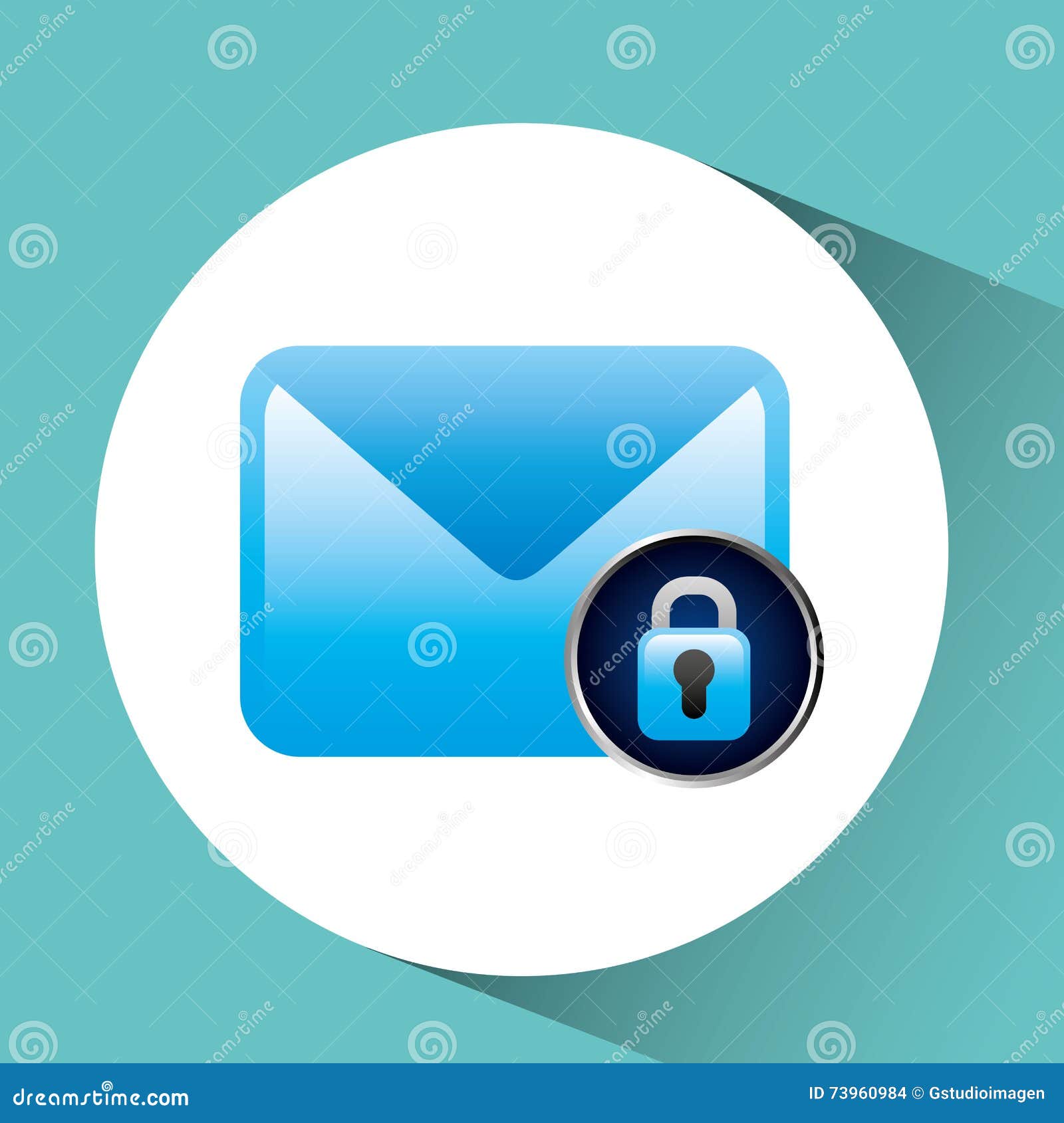 Security mail icon stock illustration. Illustration of office - 73960984