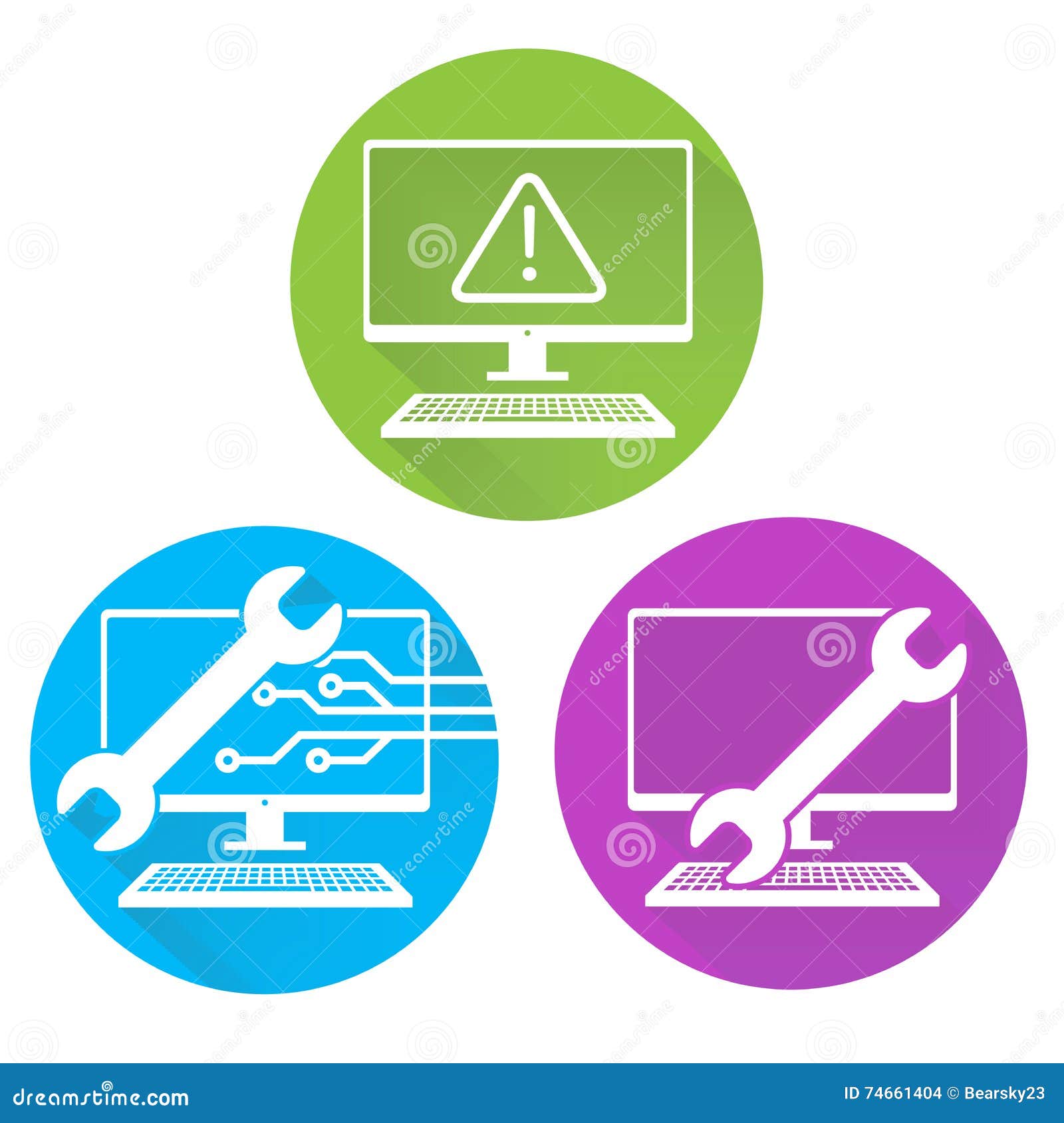 Security Maintenance Icon Set Stock Vector - Illustration of repair ...