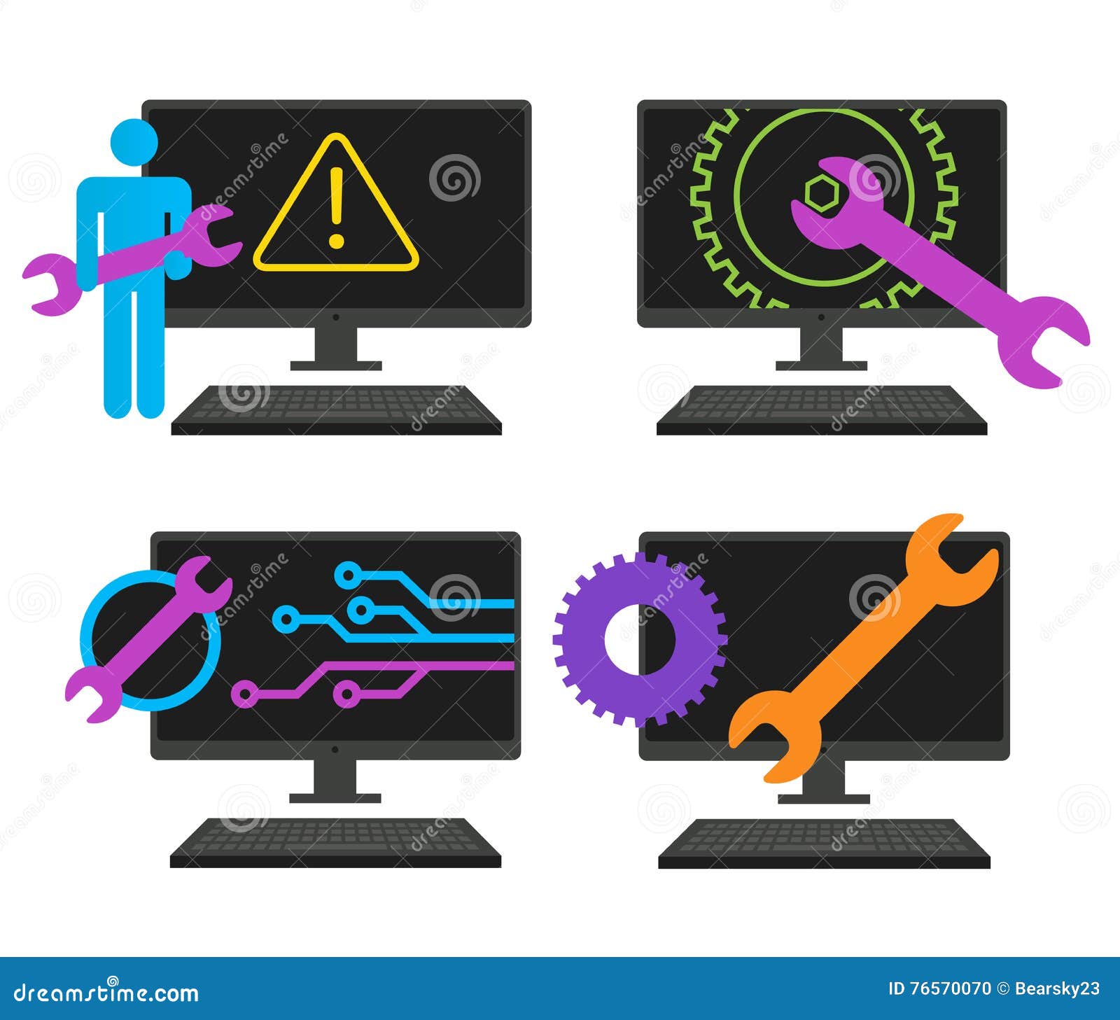 Security Maintenance Icon stock vector. Illustration of analyze - 76570070