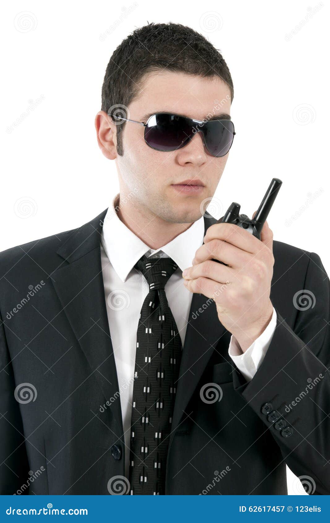 Security Man stock image. Image of listening, adult, equipment - 62617457