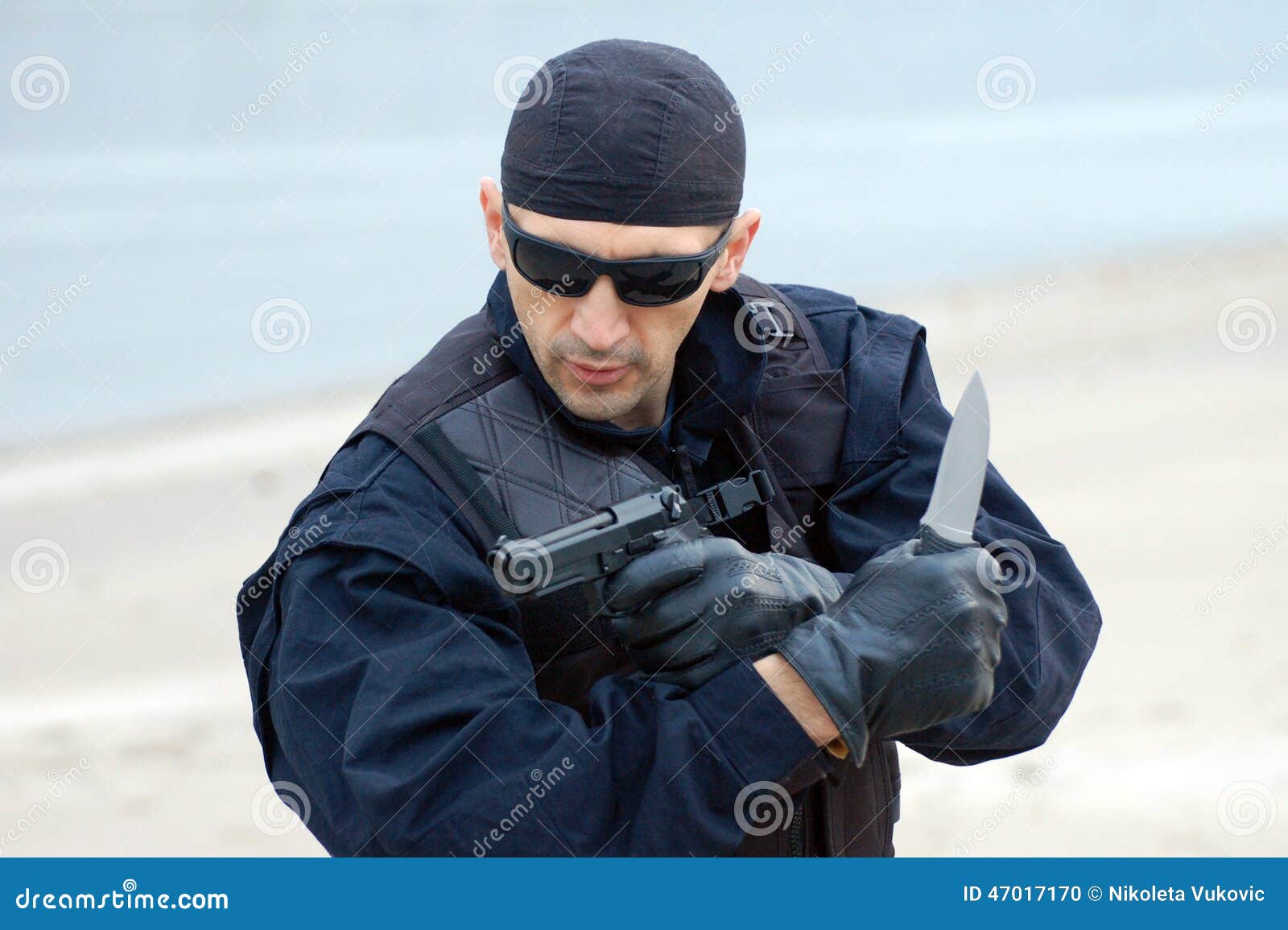 Security man stock photo. Image of pistol, danger, safety - 47017170