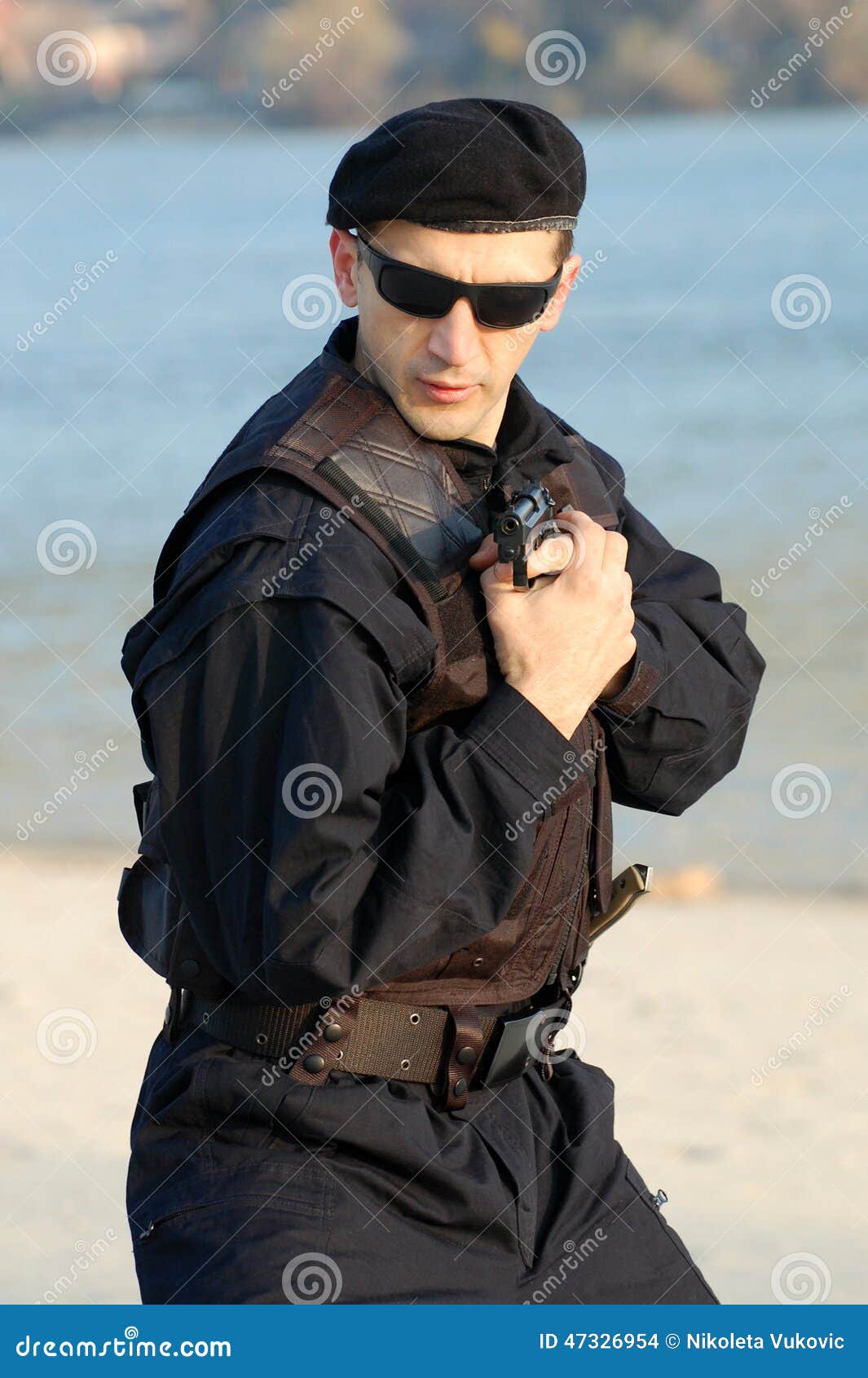 Security man stock photo. Image of police, hold, military - 47326954