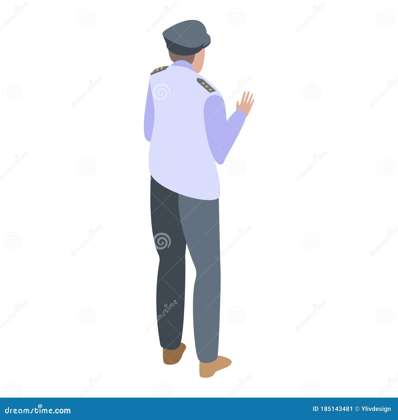 Security Man Icon, Isometric Style Stock Vector - Illustration of ...