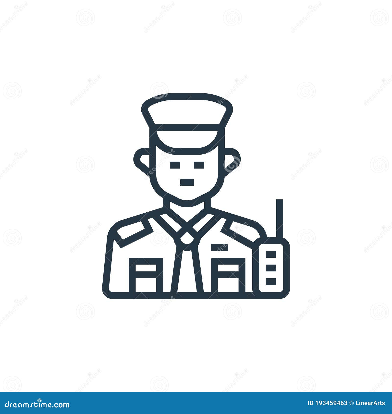 Security Man Icon Vector from Business Process Outsourcing Concept ...