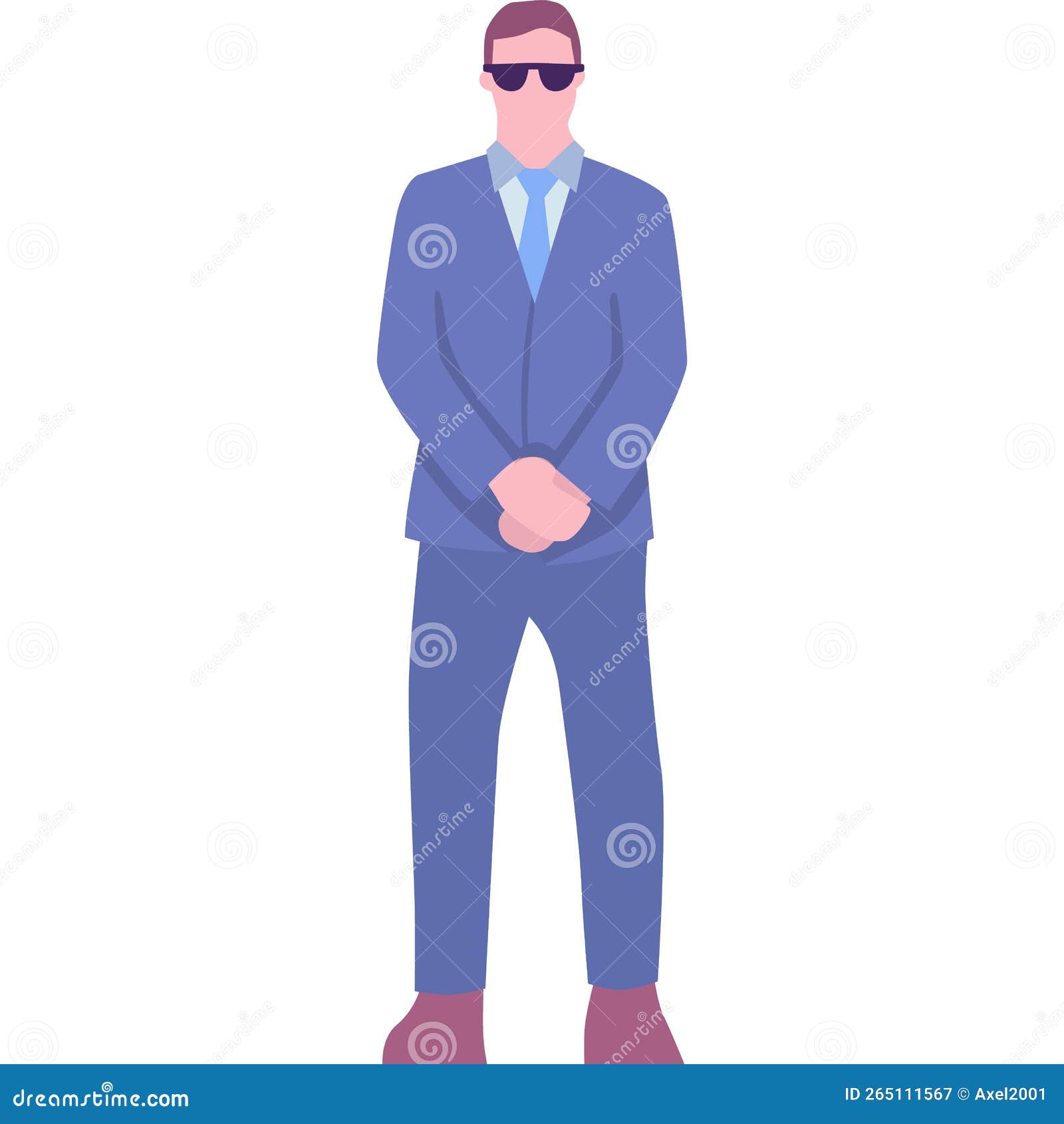 Security Man Vector Guard Agent Icon Isolated Stock Illustration ...
