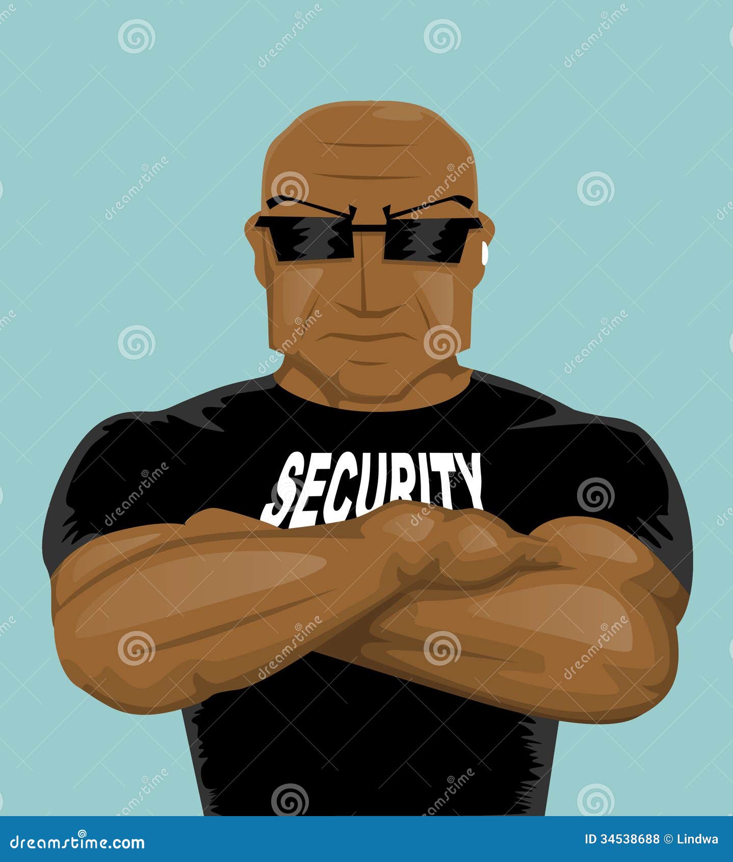 Security man stock vector. Illustration of handsome, body - 34538688