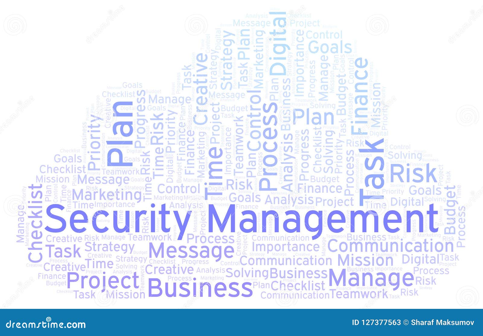 Security Management Word Cloud, Made with Text only. Stock Illustration ...