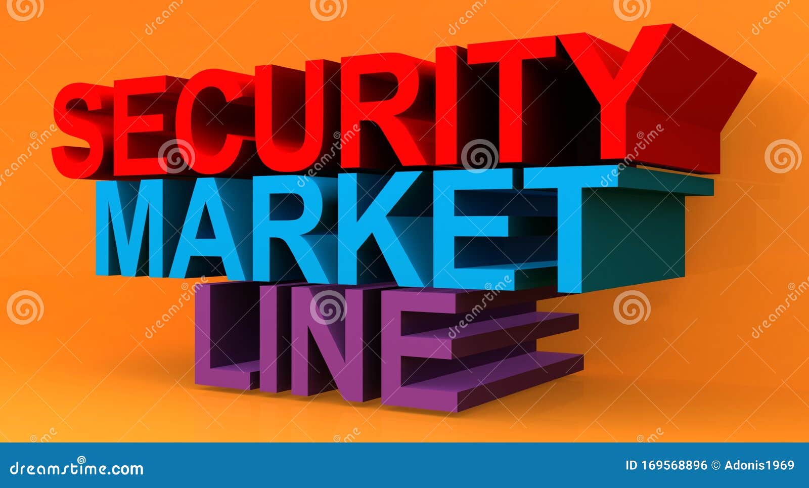 Security Market Line on Orange Stock Illustration - Illustration of ...