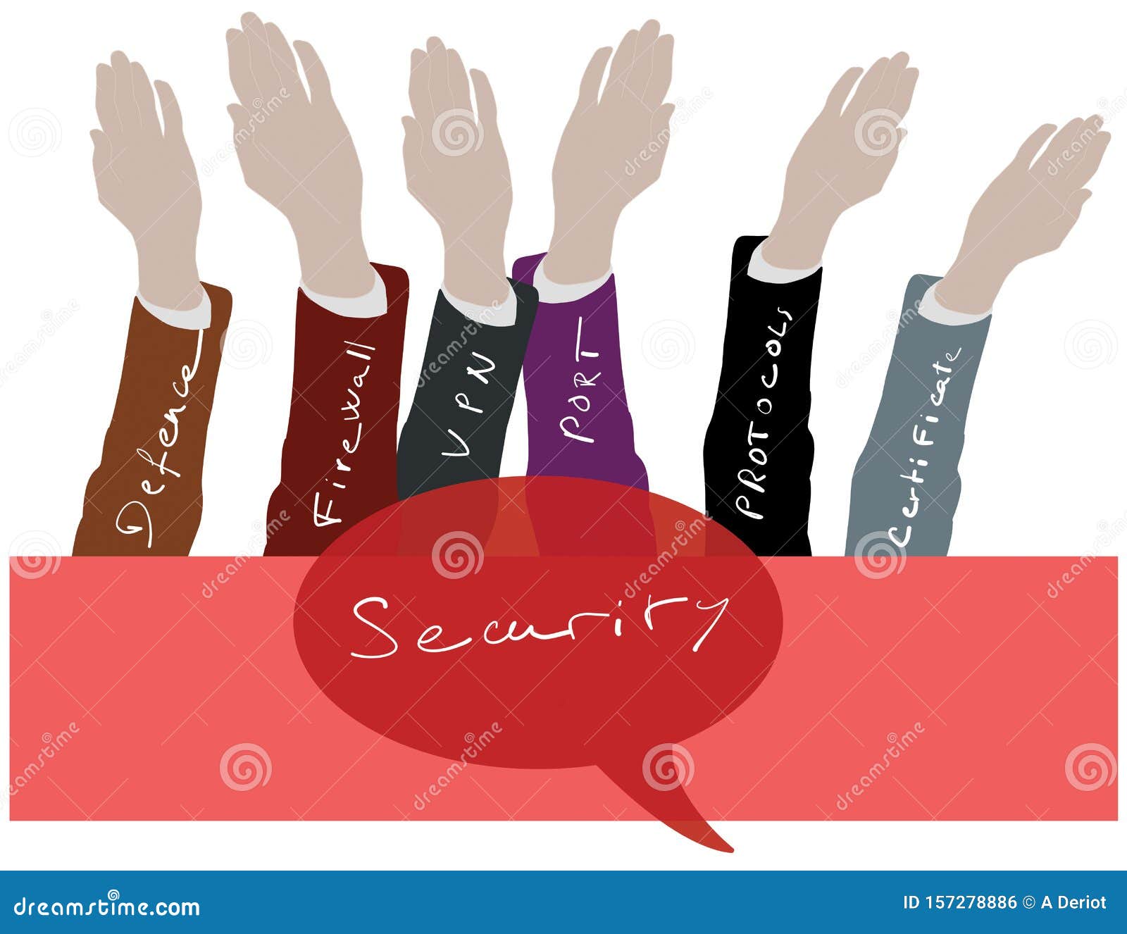 Security Meeting Illustration Vector Computer Stock Illustration ...
