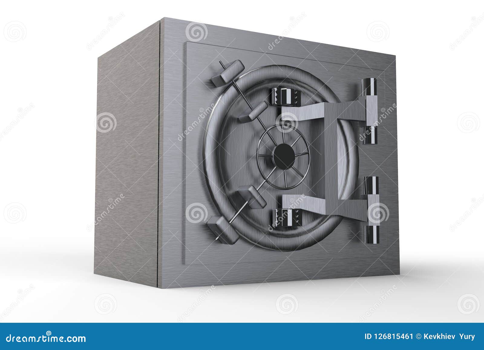 Security Metal Safe 3D Rendering Stock Illustration - Illustration of ...