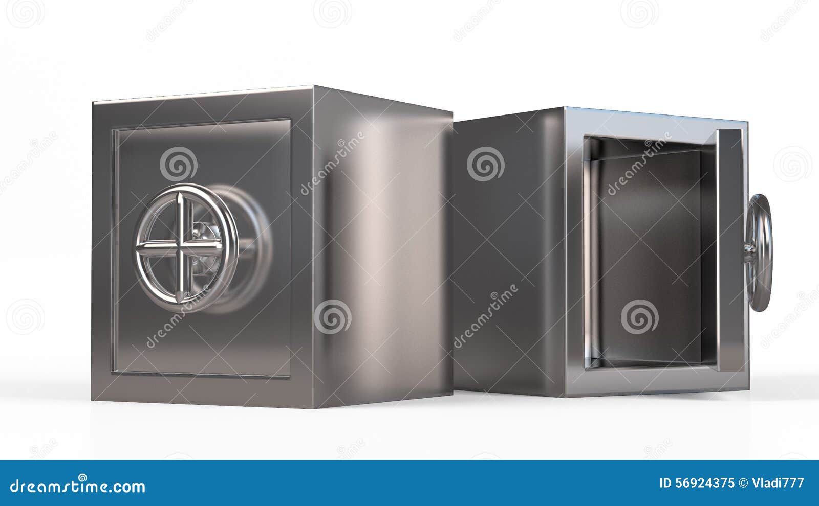 Security Metal Safe with Empty Space Inside Stock Illustration ...