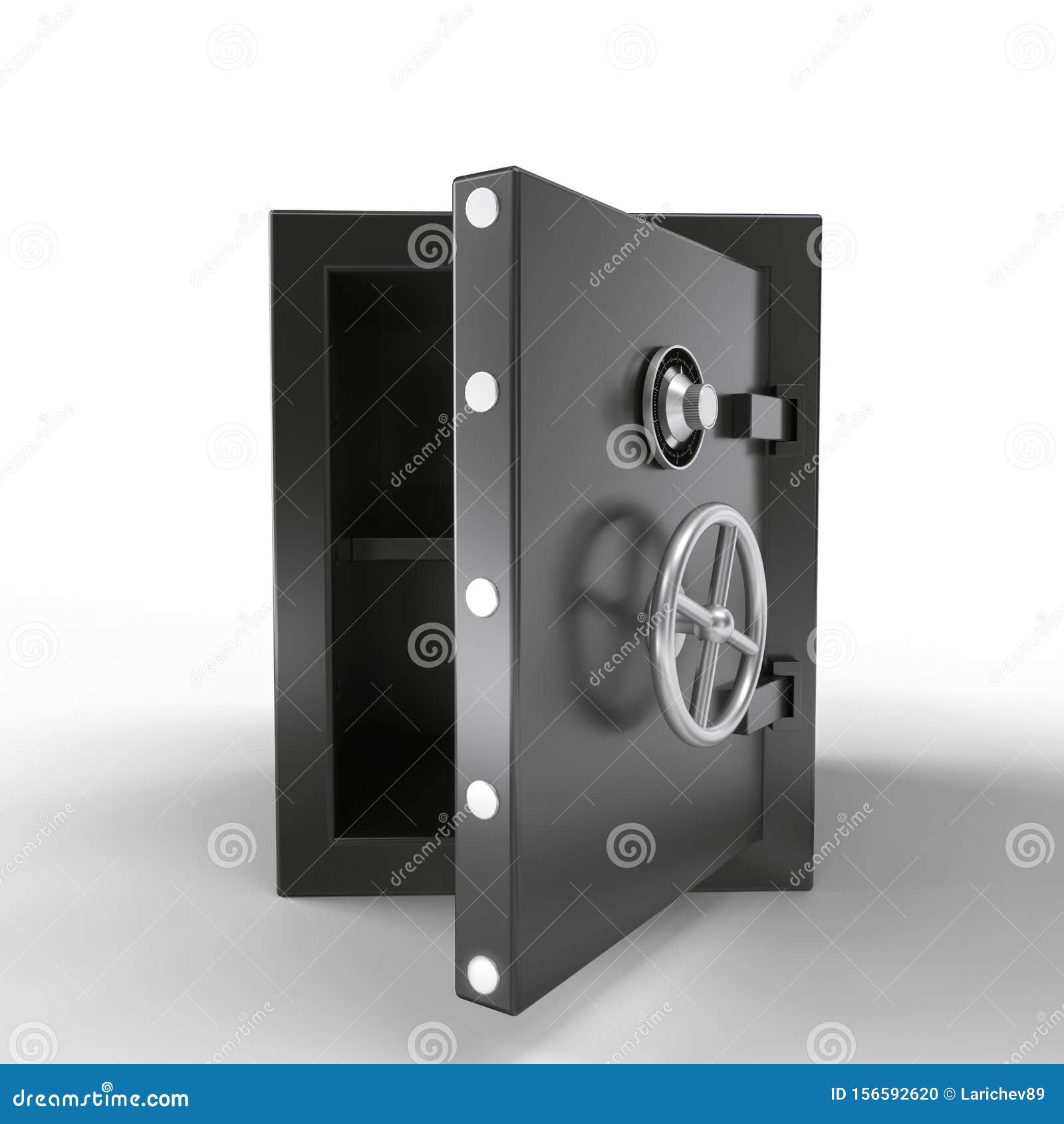 Security Metal Safe Bank Box Icon, Money Locker Safe Front View With ...