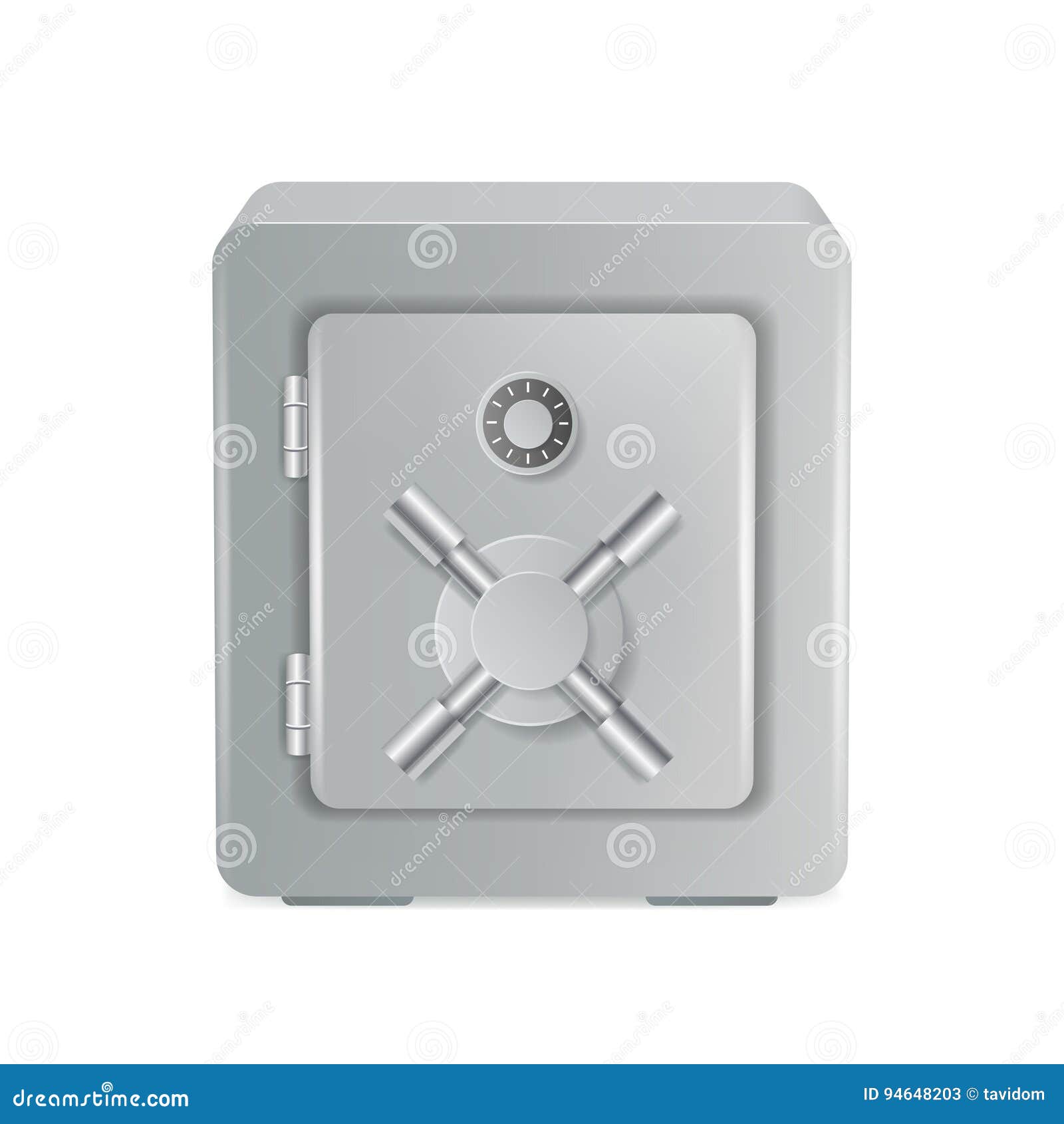 Security Metal Safe Bank Box Icon, Money Locker Safe Front View With ...