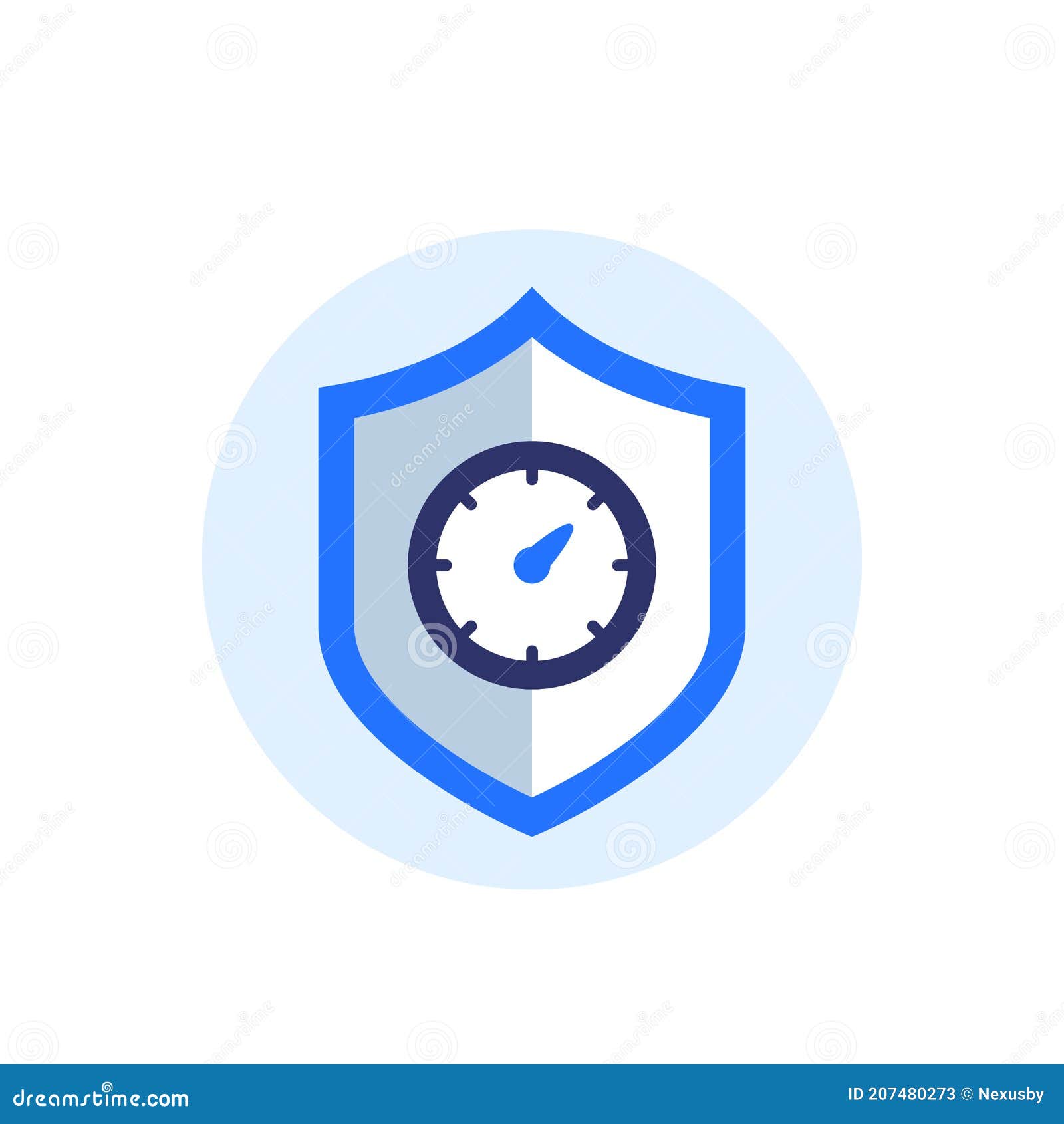 Security Meter Icon with Indicator and Shield Stock Vector ...