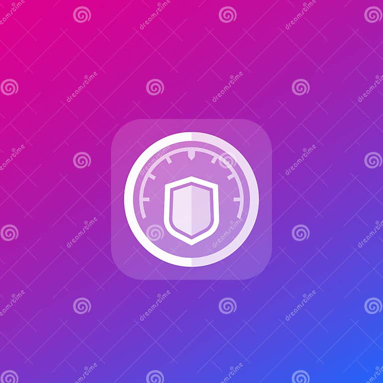 Security Meter Vector Icon for Apps Stock Vector - Illustration of ...