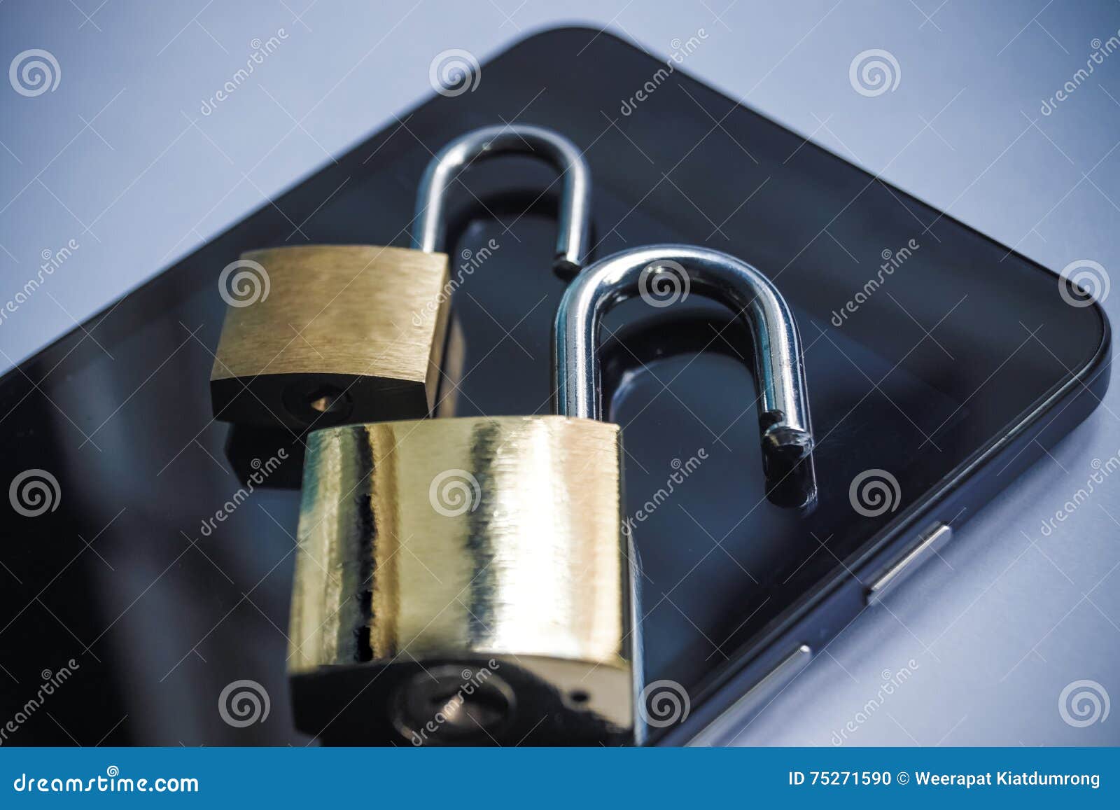 Security on mobile phone stock photo. Image of metal - 75271590