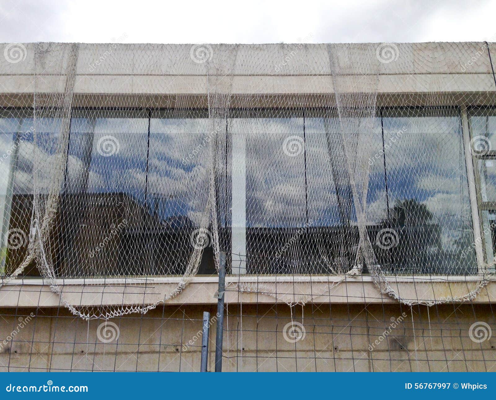 Security Net for a Building at Construction Stock Image - Image of real ...