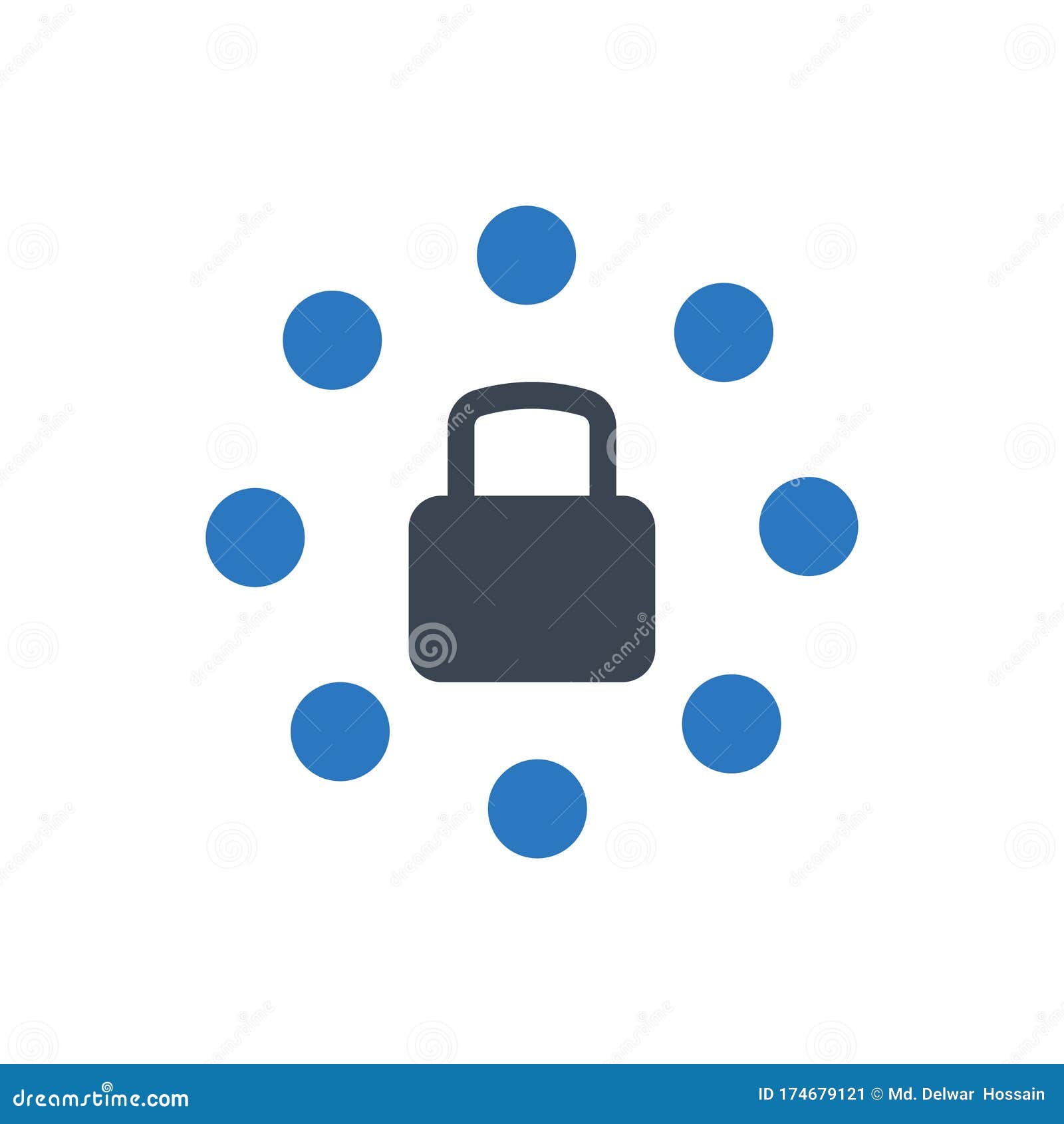 Security network icon stock vector. Illustration of vector - 174679121